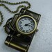 Antique Bronze Vintage Style Camera Pendant Watch by CharmAccents