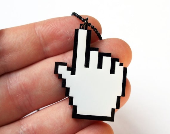 Items similar to Mouse cursor 8-bit pixels - Hand on Etsy