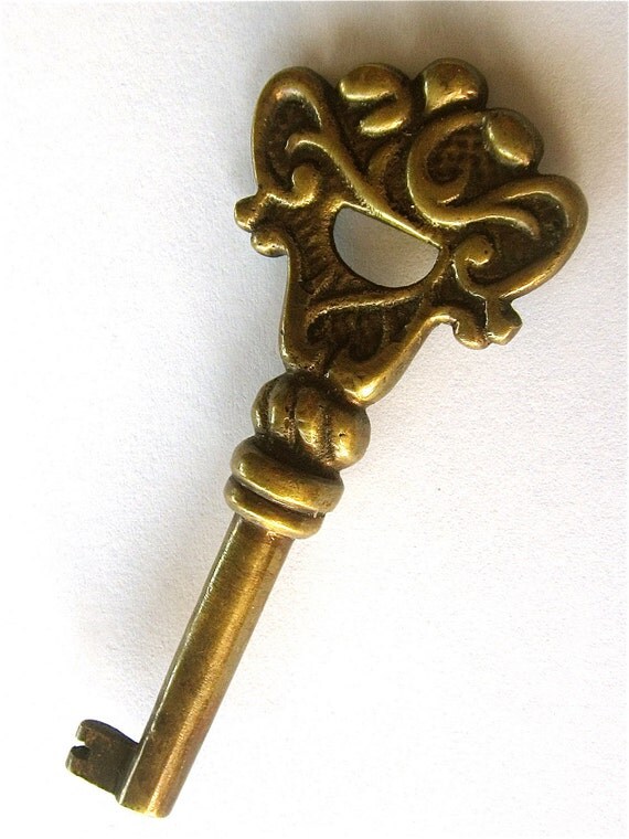 Ornate Brass Skeleton Key