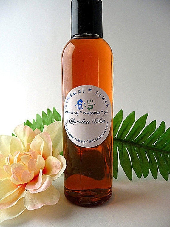 Edible Massage Oil Chocolate Mint 4 Ounces
