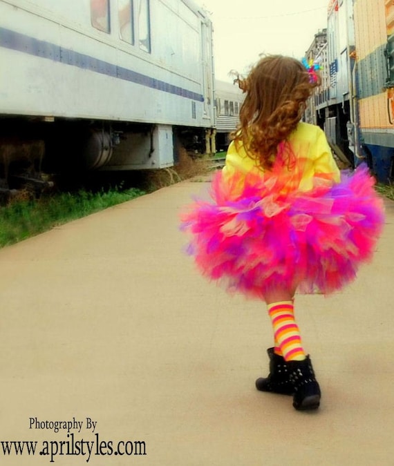 Items similar to CUSTOM Frutti Tutti Tutu with Matching Bow and ...