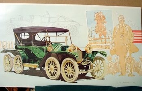 1911 Milton Reeves Octoauto 8 Wheeled Wheels 4 Axles Car