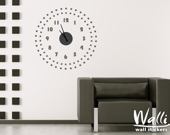 Numbers wall decal clock for home decor by Wallistickers on Etsy