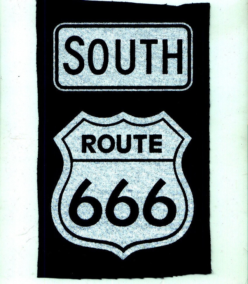 Items similar to Devil's Highway Route 666 Punk Patch Set on Etsy