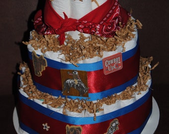 Cowboy diaper cake | Etsy