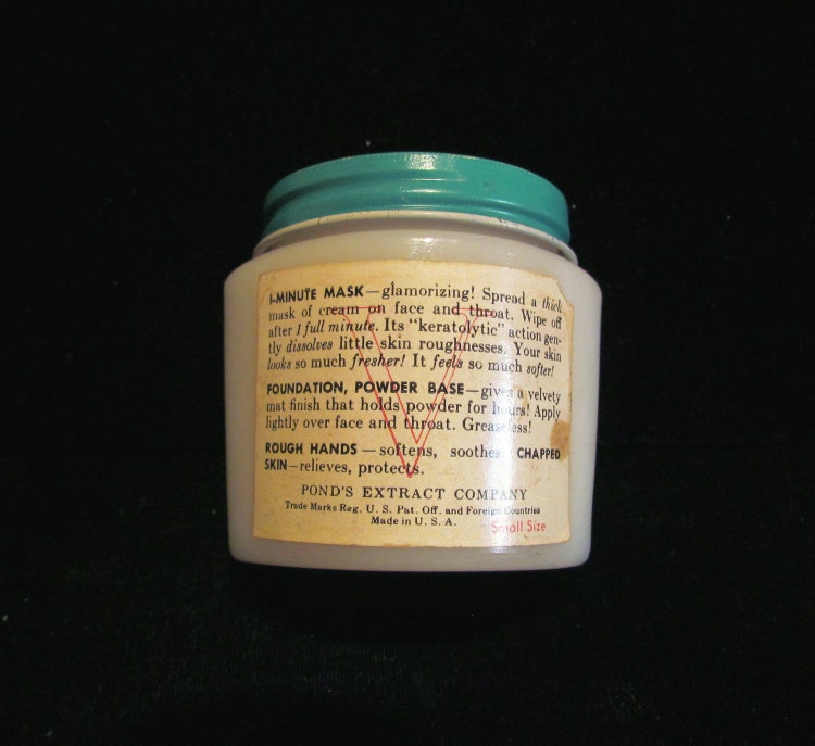 Vintage Ponds Jar Cold Cream Jar Vanishing by PowerOfOneDesigns