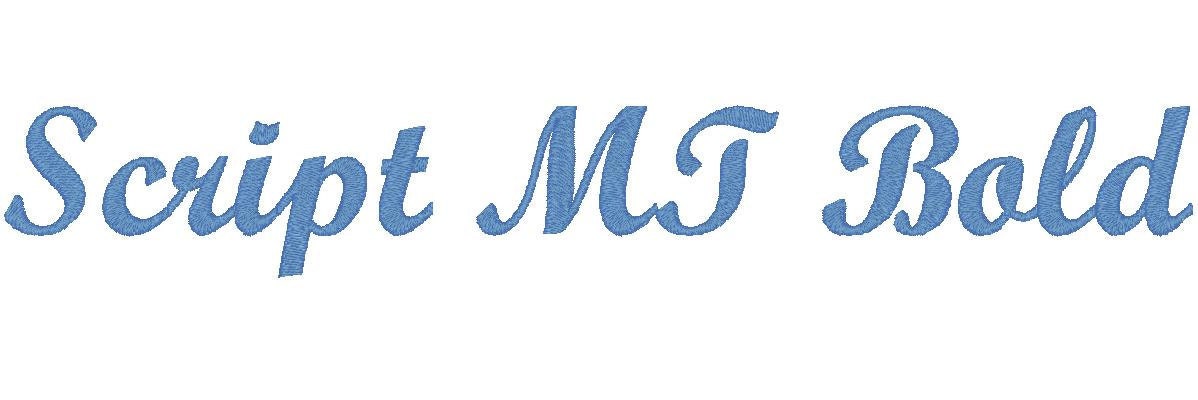 PES ONLY Script MT Bold Font Machine Embroidery Monogram Set