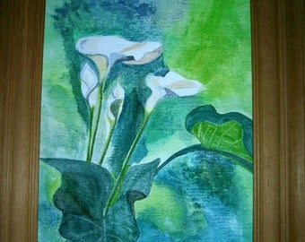 Calla lily painting | Etsy
