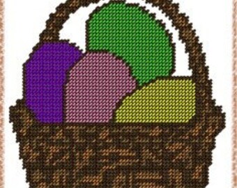 Easter Egg Basket Plastic Canvas E-Pattern