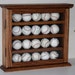BASEBALL BASE display case solid oak cabinet shadow box