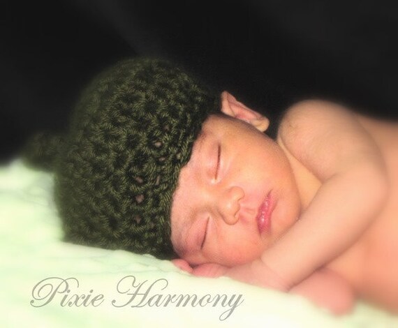 Items similar to Baby Hat- Newborn Photo Prop - Pixie - Snuggle Pot and ...