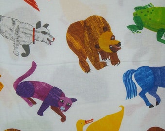 Items similar to Brown Bear Fabric Children Print Fabric by Eric Carle ...
