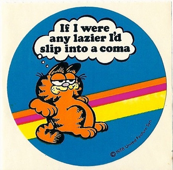 Vintage 80's Garfield Sticker