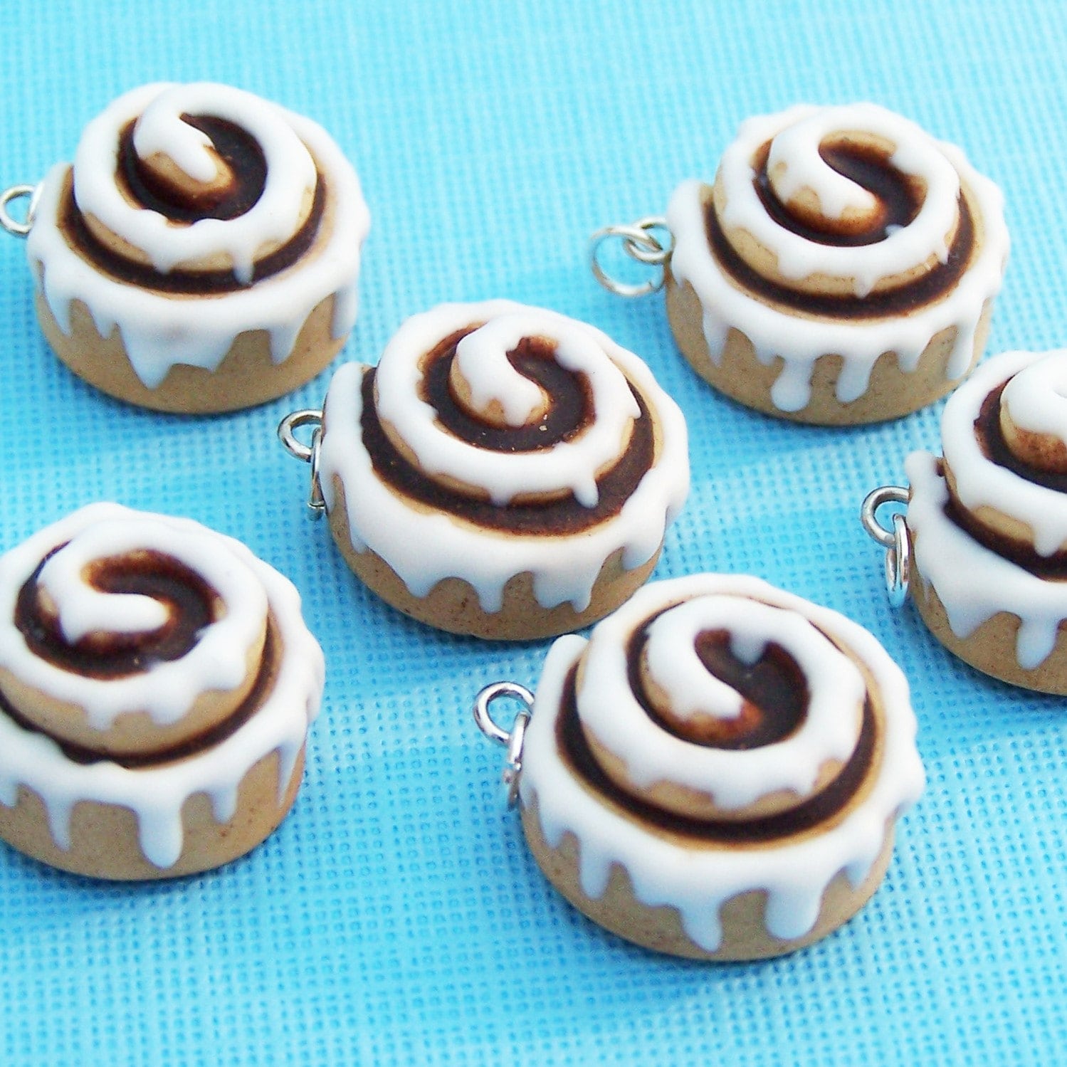 Cinnamon Roll Charm Polymer Clay Jewelry