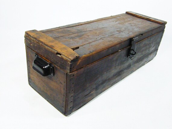 Wooden Storage Chest antique tool box