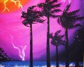 Items similar to Tropical Storm Painting on Etsy