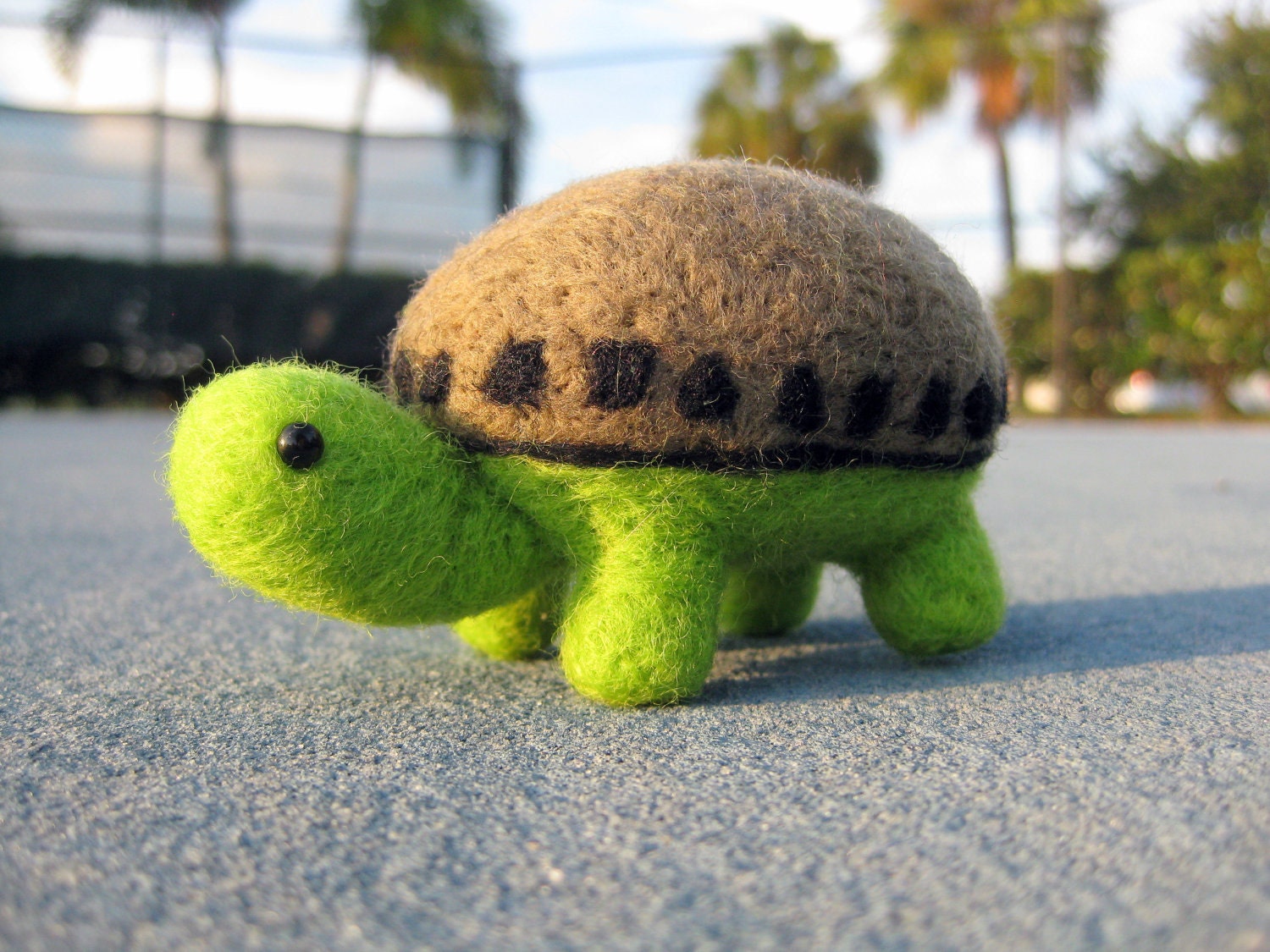 Miniature Turtle Felted Animal Soft Sculpture