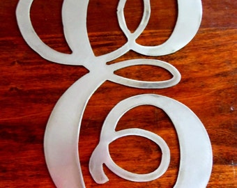 16" a,b,c,d,e,f,g,h,i,j,k,l,m,n,o,p,q,r,s,t,u,v,w,x,y,z Script Metal ...