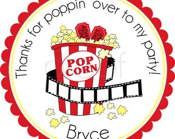Movie night labels | Etsy