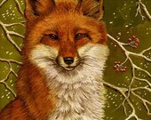 Items similar to Christmas Card Red Fox on Etsy