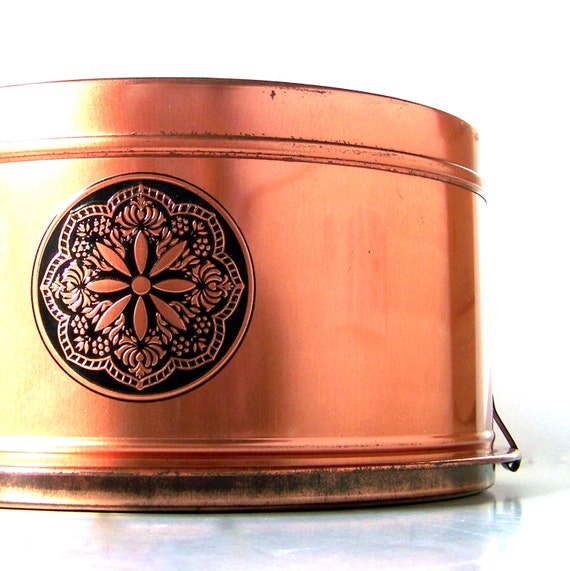 Items similar to Vintage Cake Case or Carrier in Copper on Etsy