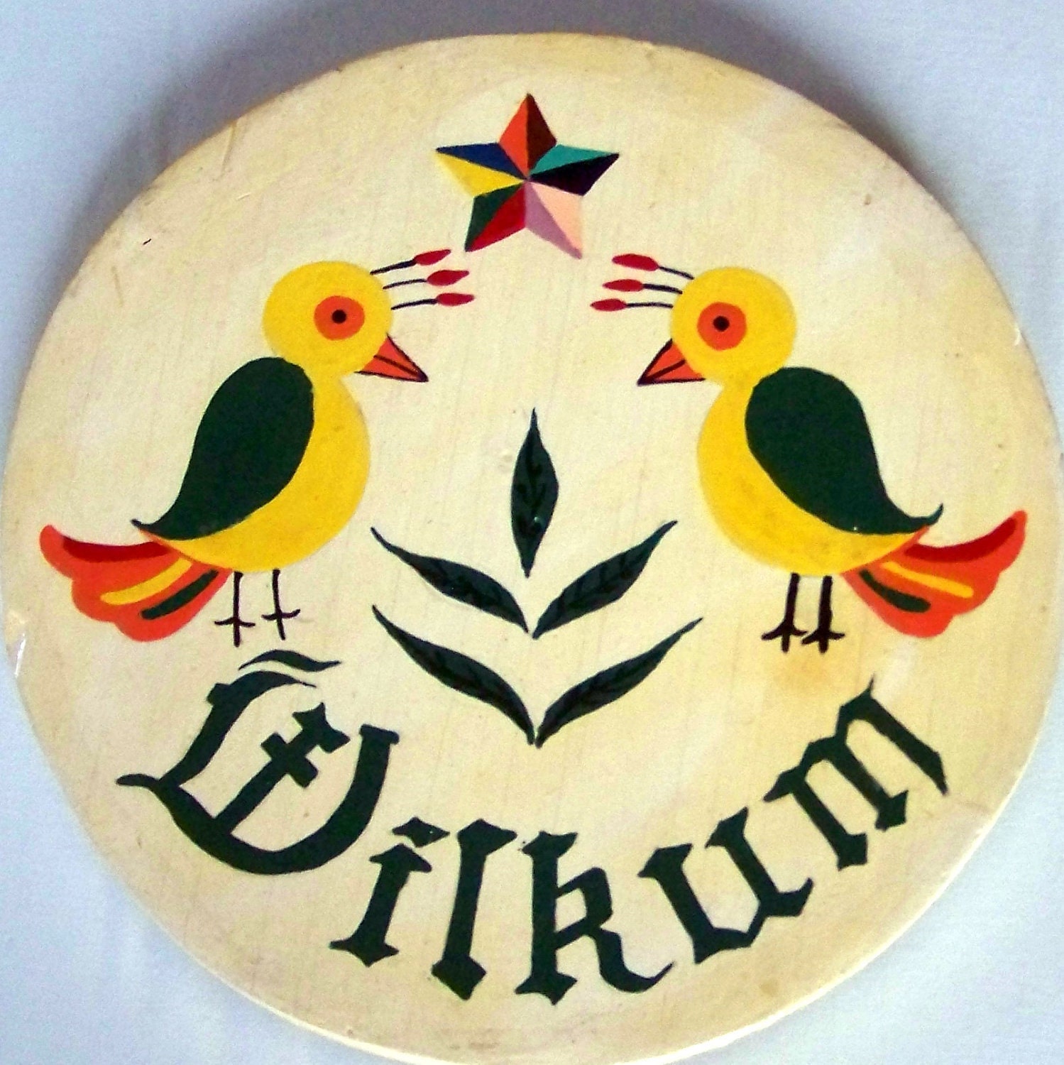 German Welcome Sign Wooden Folksy