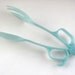 50's Vintage Tupperware Salad Tongs Turquoise Blue by OldLikeUs