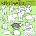 KPM The Mitten Story Digital Clip art COMBO by kpmdoodles on Etsy