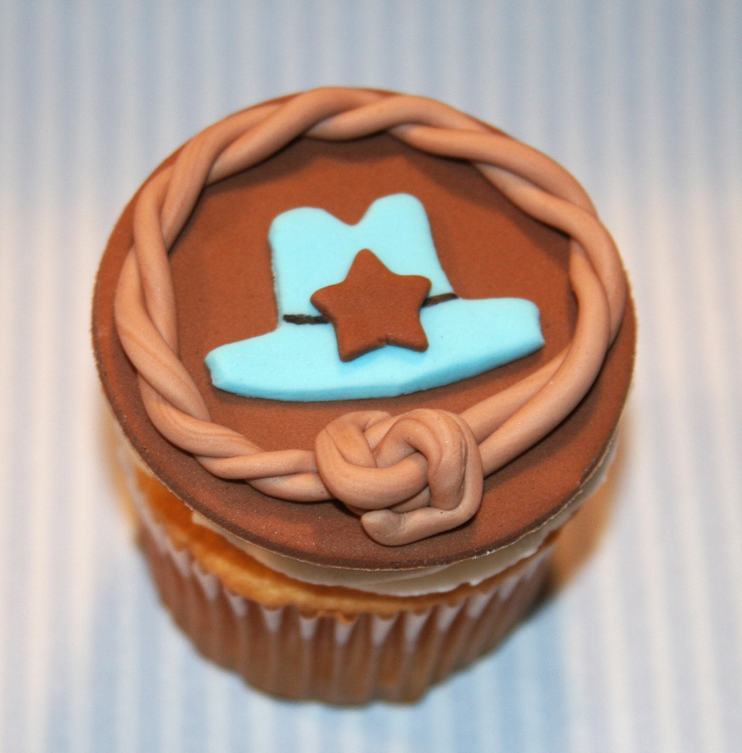 Fondant cupcake toppers Cowboy Boot Cowboy Hat Western theme
