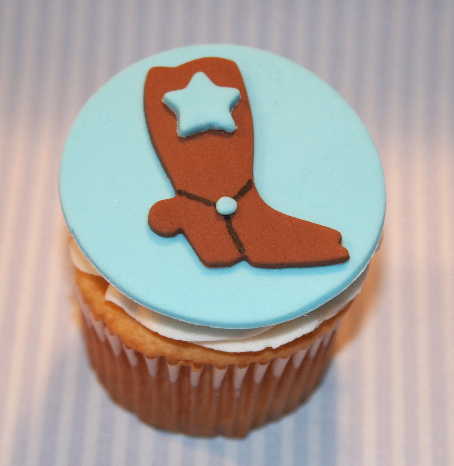 Fondant cupcake toppers Cowboy Boot Cowboy Hat Western theme