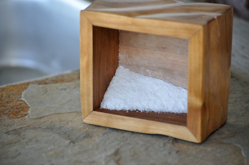 Wooden Salt Box by 50SplintersWoodworks on Etsy