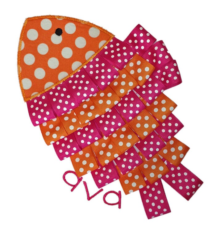 Ribbon Fish Applique Design 222
