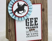 Items similar to Gee Thanks Handmade Card on Etsy