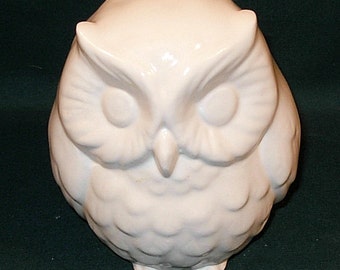 White ceramic owl | Etsy