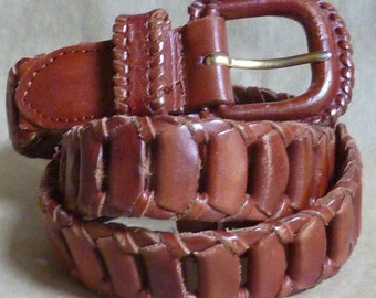 Leather link belt | Etsy