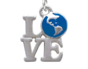 Earth globe charm | Etsy