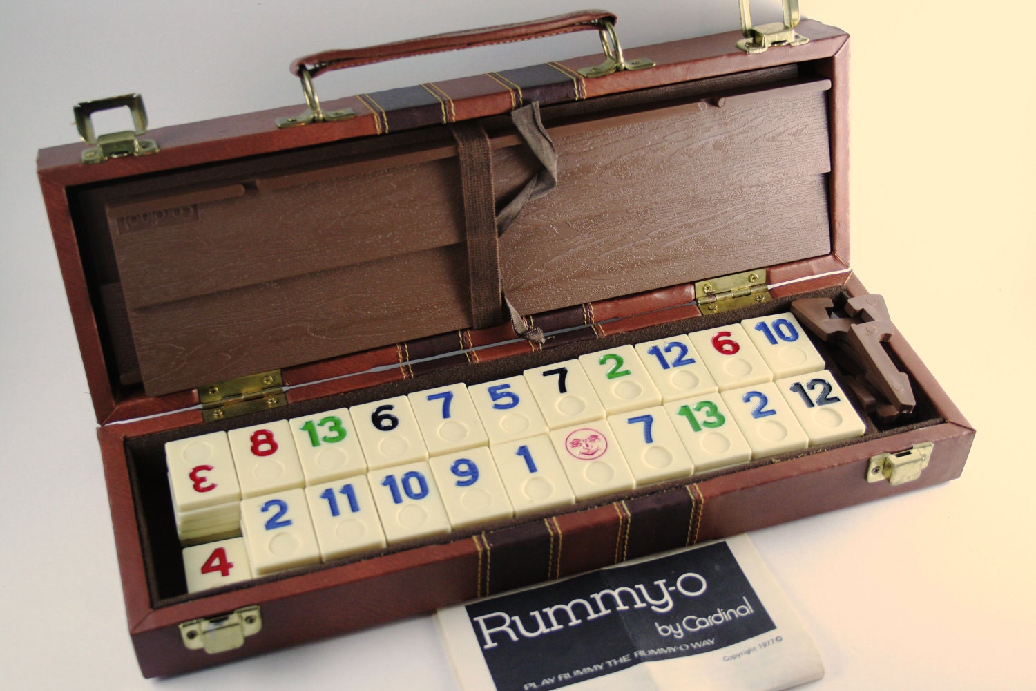 Vintage Rummy-O Game with Beautiful Brown Case
