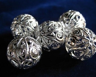 iron metal filigree beads bead BUCKSHOT torch by EnamelWarehouse
