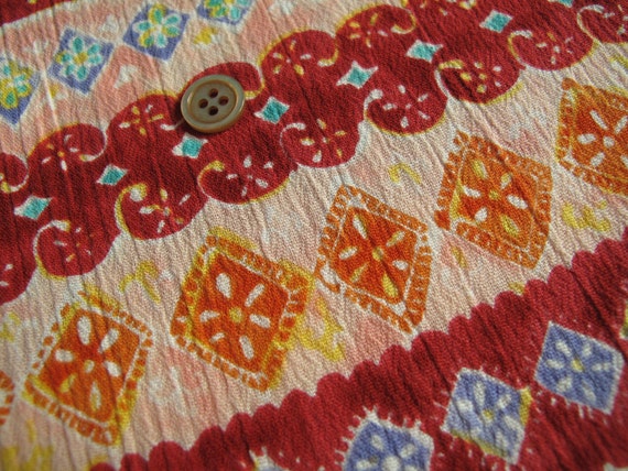 Crinkle cotton fabric remnant 0.5 meter by 48 by ramieandlinen