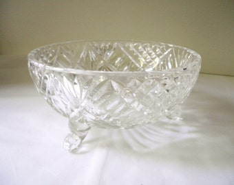 Cut crystal bowl | Etsy