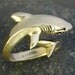 14K Gold Shark Ring