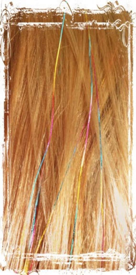 Items similar to Rainbow Hair Tinsel With Instructions - How To Tie ...
