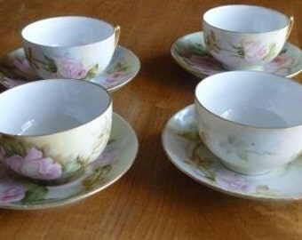 O&EG Royal Austria Tea Cups and Saucers
