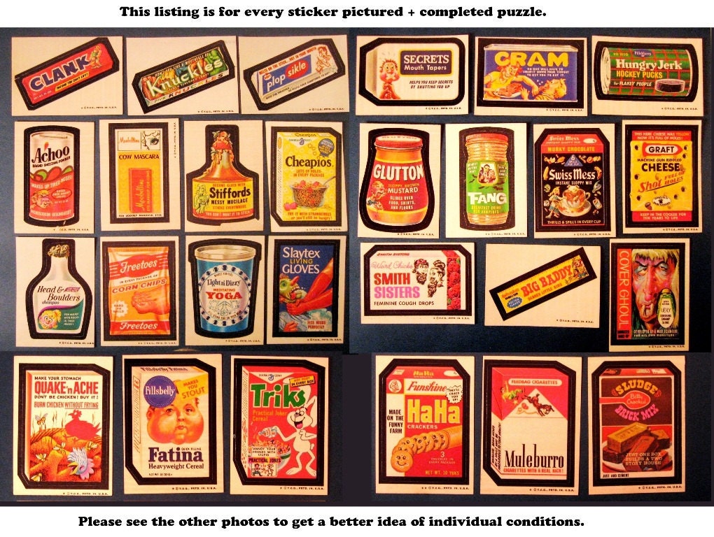 Huge Lot of 1970's Wacky Packages. 27 Stickers Plus