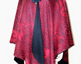 Stunning Silk Chiffon Wrap Cape Ruana Caftan Hand by BoutiqueMaya