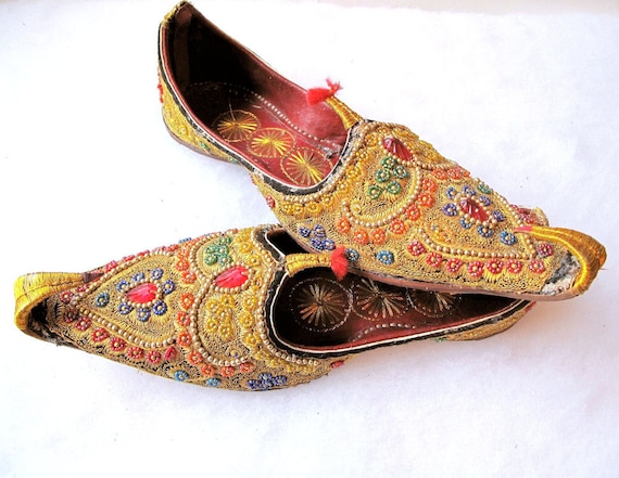 Vintage Arabian Nights Aladdin Slippers Shoes-Size 11woman