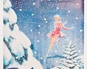 Items similar to Vintage Go Greyhound Bus Travel Poster - Winter ...