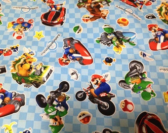 Mario kart fabric | Etsy