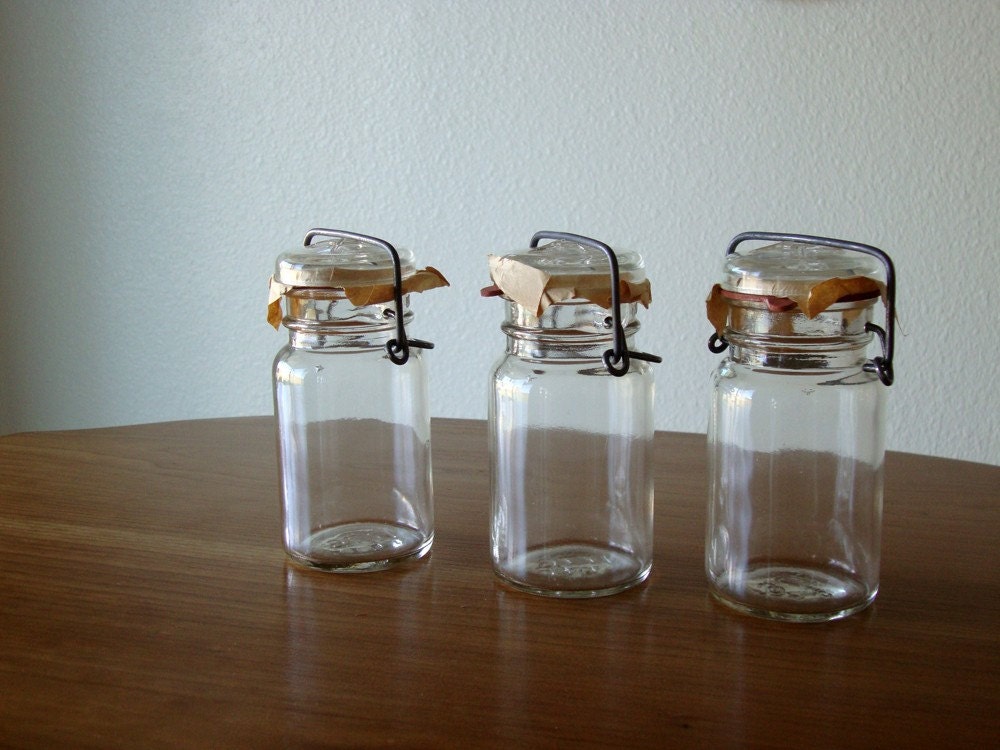 Clear Mason Jars With Hinged Lids And Sills