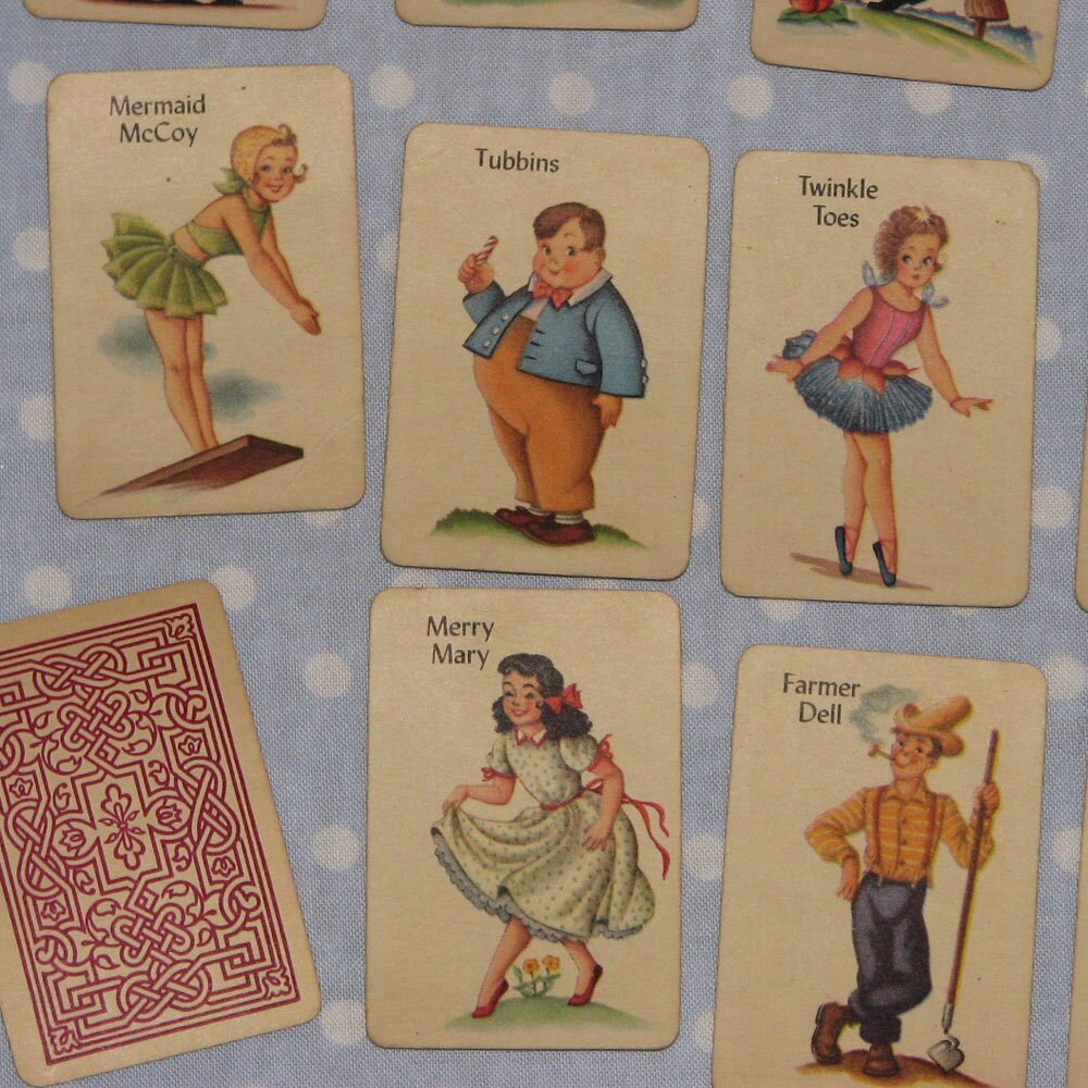 Vintage Full Deck of Old Maid Cards Dapper Dan Big Pow Wow